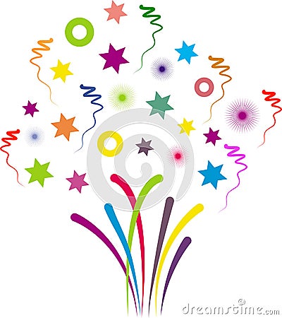 Celebration Confetti Design Cartoon Vector | CartoonDealer.com #41244387