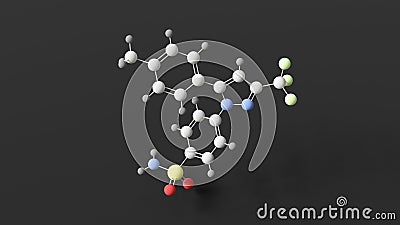 Celecoxib Molecule, Molecular Structure, Cox-2 Inhibitors, Ball And ...