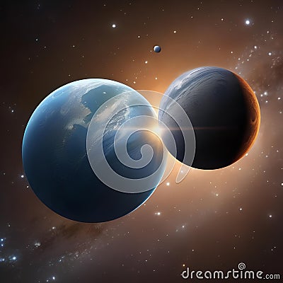 Celestial Conjunction, Planets Aligning In A Cosmic Dance, Starry ...