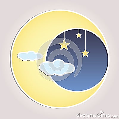 Celestial Moon Vector Illustration Royalty Free Stock Images - Image ...