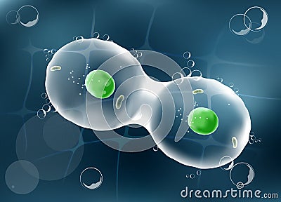Cell Division On A Dark Background Vector Illustration | CartoonDealer ...