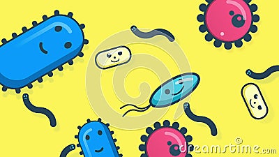 Cell Microbes Swimming Around in a Cell Stock Video - Video of ...