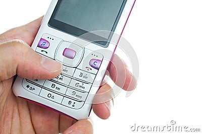 Mobile Phone in Hand stock image. Image of click, mobile - 1533529