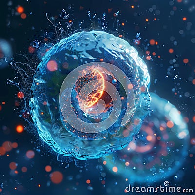 Cell Splitting Biology Life Science Digital Animation Research ...