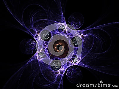 Cell Under Microscope - Fractal Stock Illustration - Illustration: 4640062