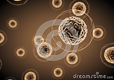 Cells View Under A Microscope. Royalty-Free Stock Image | CartoonDealer ...