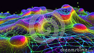 Cellular Membrane Textures Forming Organic Grid Patterns Featuring ...