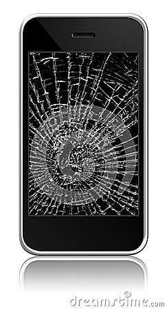 Cellulare Rotto Fotografia Stock - Immagine: 11040072