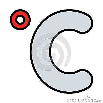 Celsius Degree Icon Cartoon Vector | CartoonDealer.com #247870301