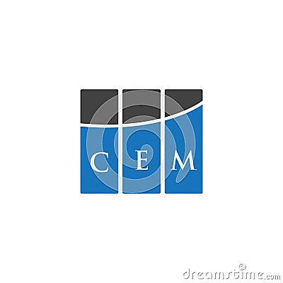 CEM Letter Logo Design On BLACK Background. CEM Creative Initials ...