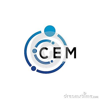 CEM Letter Logo Design On White Background. CEM Creative Initials ...