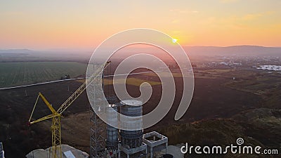 Cement Factory at Open Pit Mining of Construction Sand Stone Materials ...