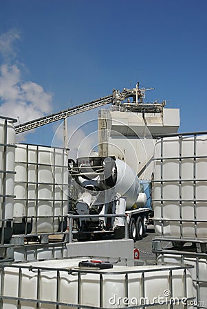 Cement Trucks Loading Stock Photo | CartoonDealer.com #3100728