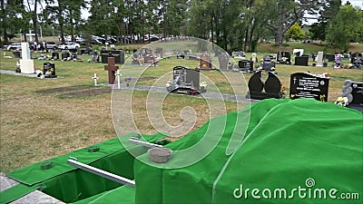 Cemetery for Funeral Burial Stock Video - Video of burial, farewell ...