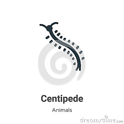 Centipede Vector Icon On White Background. Flat Vector Centipede Icon ...