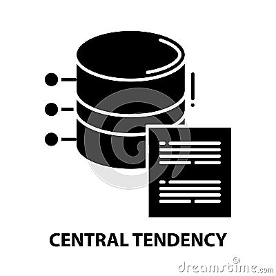 Central Tendency Icon, Black Vector Sign With Editable Strokes, Concept ...