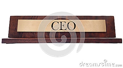 CEO Name Plate Stock Photo - Image: 46958320