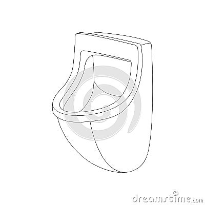 Ceramic Urinal Vector Illustration Lining Draw | CartoonDealer.com ...