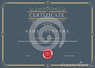 Certificate Achievement Frame Border Vector Elegant | CartoonDealer.com ...