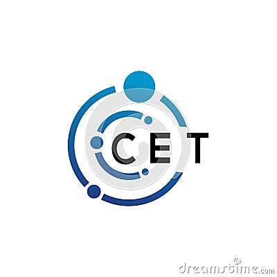CET Letter Logo Design On White Background. CET Creative Initials ...