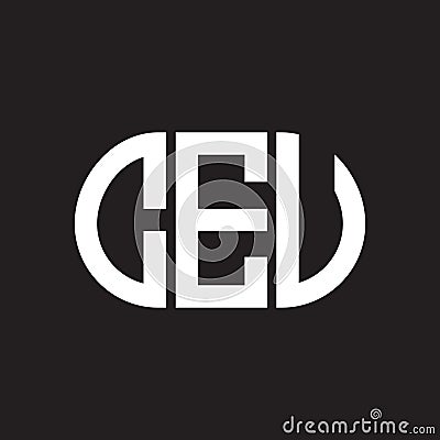 CEU Letter Logo Design On Black Background. CEU Creative Initials ...