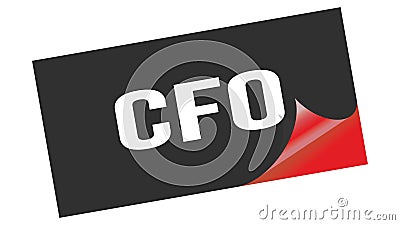 CFO Text On Black Red Sticker Stamp Stock Photo | CartoonDealer.com ...