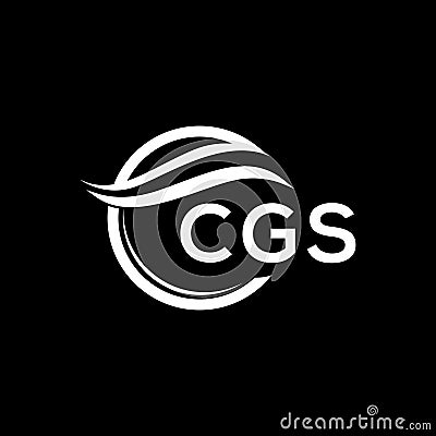 CGS Letter Logo Design On Black Background. CGS Creative Circle Letter ...
