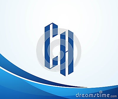 CH Alphabet Letter Logo Design Template Elements Vector Illustration ...