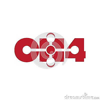 Ch4 Methane Logo Wordmark Template Cartoon Vector | CartoonDealer.com ...