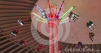 Tower Ride Rotation stock video. Video of indoor, rotating - 181836061