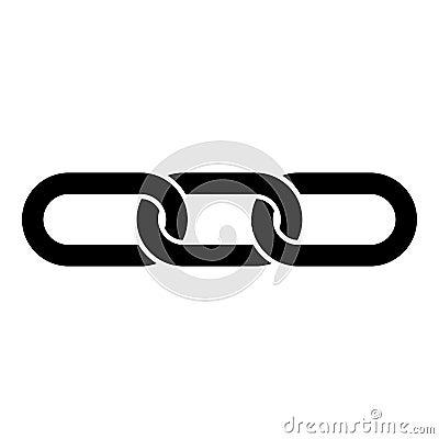 Chain Links Interlock Icon Black Color Vector Illustration Flat Style ...