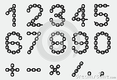 Chain Numbers - Cdr Format Stock Images - Image: 19156864