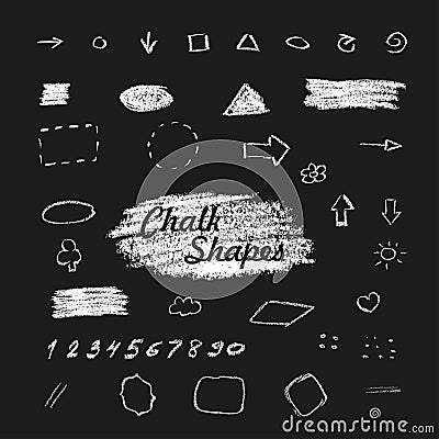 Chalk Hand Drawn Shapes Vector Illustration | CartoonDealer.com #69102510