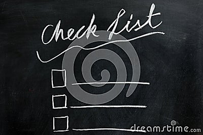 Chalkboard Recommendation Checklist Stock Photo - Image of chalk ...