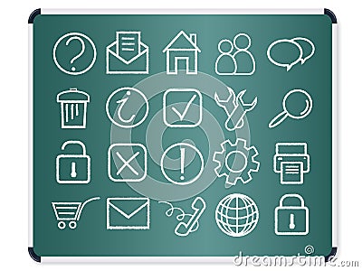 Chalkboard Icons Vector Royalty Free Stock Photography - Image: 11739967