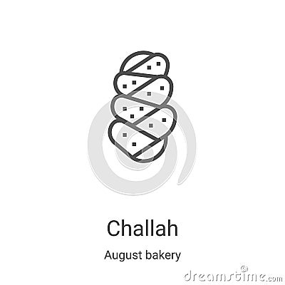 Challah Icon Vector From August Bakery Collection. Thin Line Challah ...
