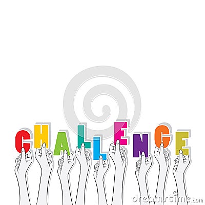 Challenge Word Banner Design Cartoon Vector | CartoonDealer.com #67326847