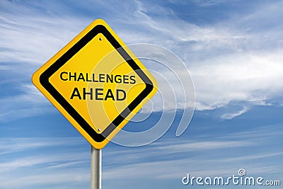 Challenges Ahead Road Sign Stock Image | CartoonDealer.com #22203595