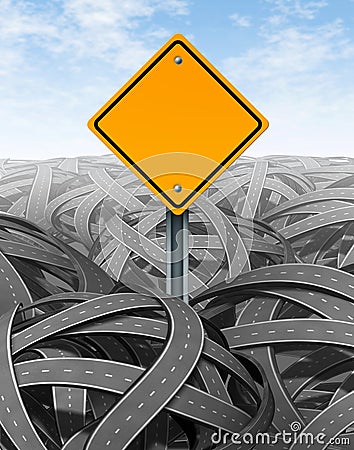 Challenges Symbol With Blank Road Sign Stock Photography ...