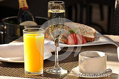 Champagne Breakfast Royalty Free Stock Photography - Image: 26878567