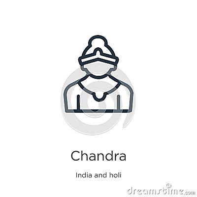 Chandra Icon. Thin Linear Chandra Outline Icon Isolated On White ...