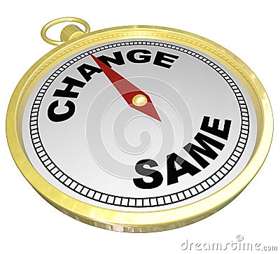 Change Vs Same Gold Compass Changing Innovation Royalty-Free Stock ...