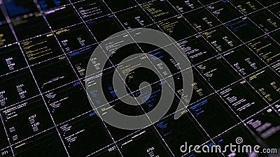Changing Digital Data In Database. Animation. Large Database Distributed Across Cells With ...