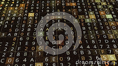 Changing Numbers in Digital Space. Animation. Selection of Changing ...