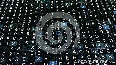 Changing Numbers in Digital Space. Animation. Selection of Changing ...