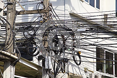 Chaotic Electric Wiring Royalty Free Stock Photos - Image: 29202778