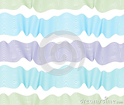Chaotic Waves Seamless Pattern, Vector Curve Lines Abstract Repeat ...