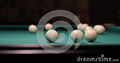 Chaotically Scattered Billiard Balls on the Gaming Table Stock Video ...