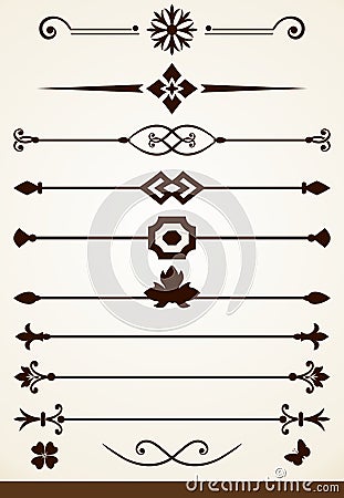Chapter Or Page Decorative Dividers Vector Illustration | CartoonDealer ...