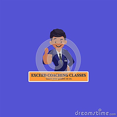 Exceed Coaching Classes Vector Mascot Logo | CartoonDealer.com #265888602